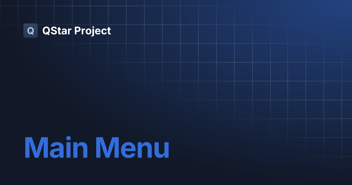 Main Menu | QStar Project